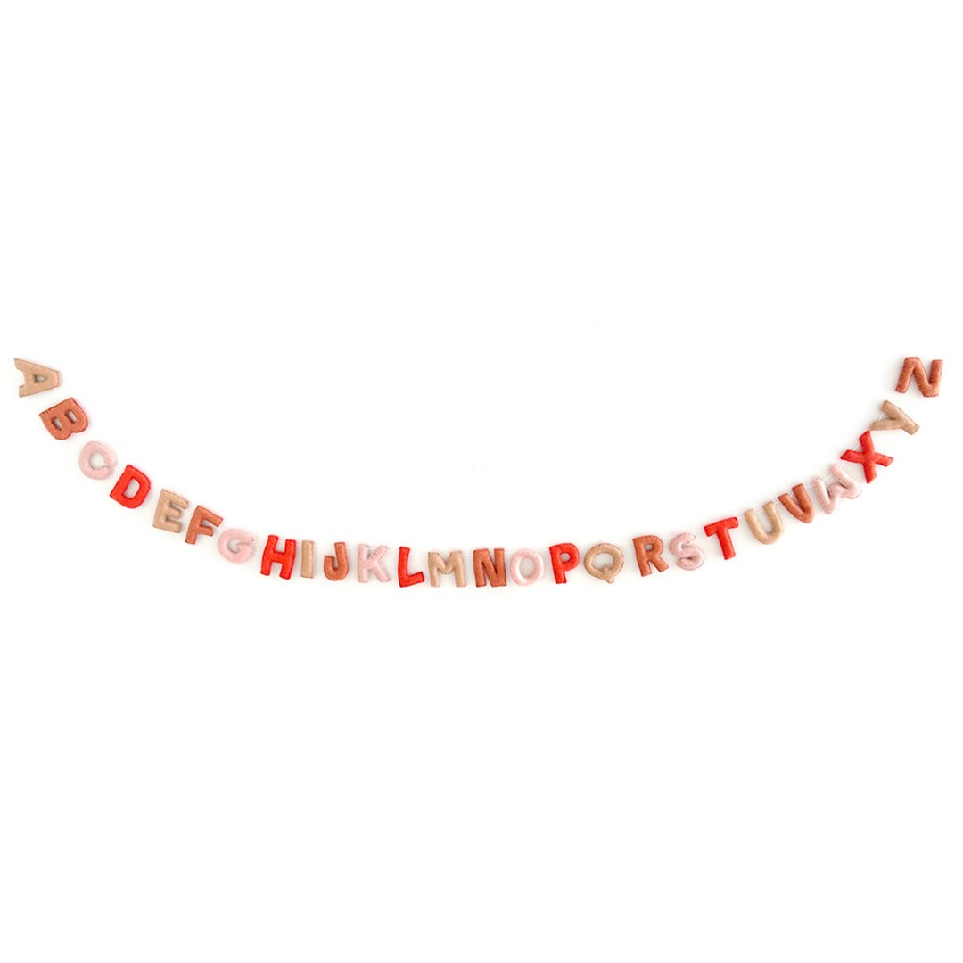Boho Alphabet Wool Felt Garland - Etsy