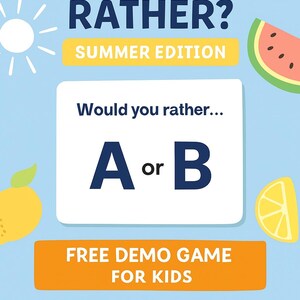 FREE Sample – Would You Rather? Summer ESL Game | Speaking Activity for ...