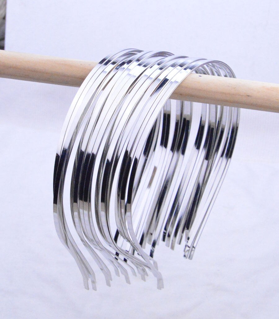 20 Pcs Silver Metal Headband, Plain Headband, Hair Hoop, Metal Band ...