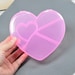 Large Heart Plastic Box With Unmovable 5 Grids - Etsy