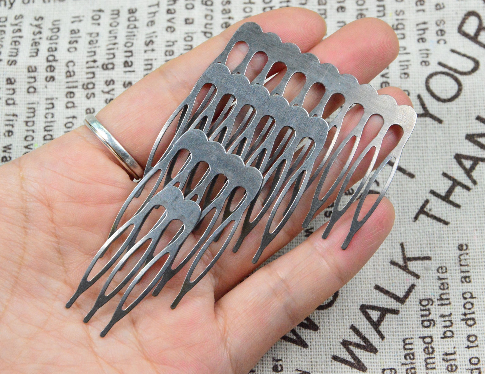 50 Pcs Raw Iron Combs Metal Hair Combs Hair Clips - Etsy