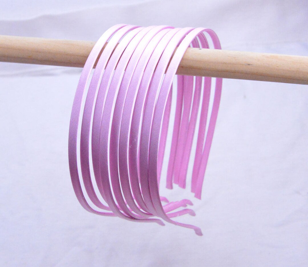 10pcs X 5mm Tulip Satin Headbands, Metal Hair Bands, Tulip Satin ...