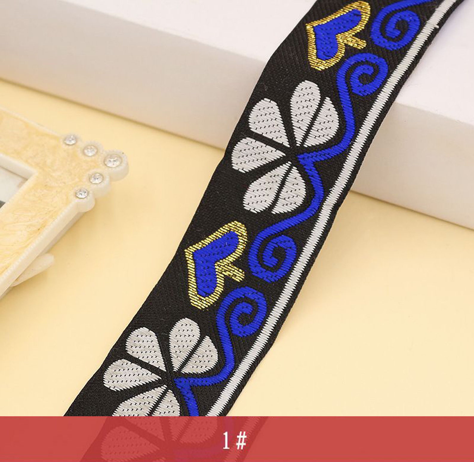 3.3cm Wide Assorted Pattern Jacquard Trim Floral Jacquard - Etsy