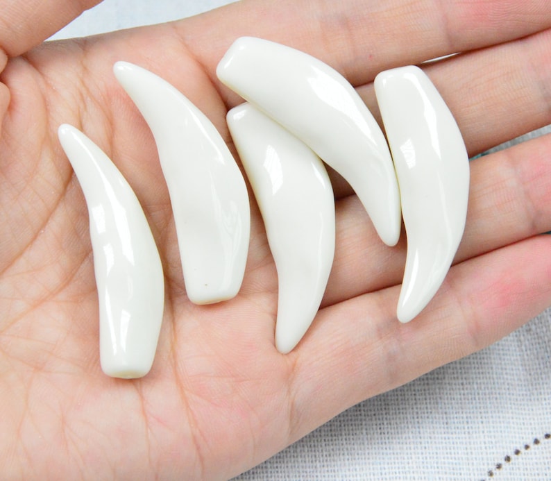 18 Teeth Ivory Resin Animal Fangs Dog Teeth Creature Fangs - Etsy