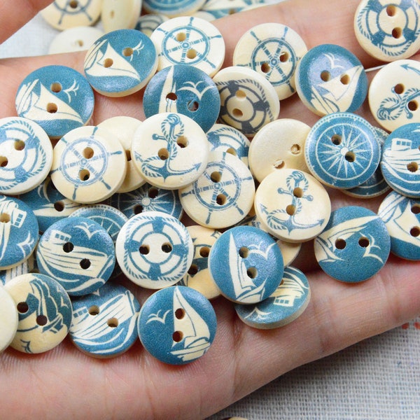 Nautical Buttons - Etsy