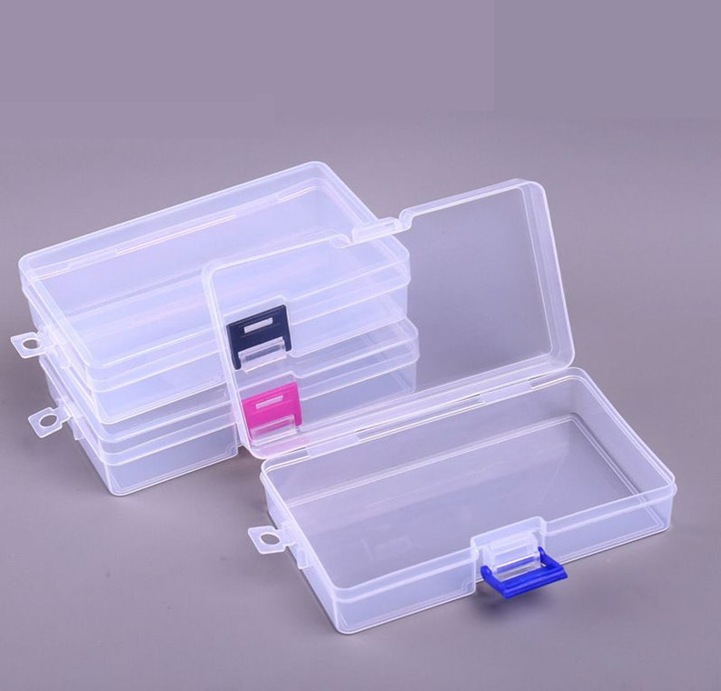 1 Box Empty Clear Plastic Box Rectangle Shape Jewelry Bead - Etsy