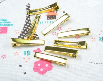 8x46 Mm Alligator Hair Clips Gold Tone 15 Pcs Iron - Etsy