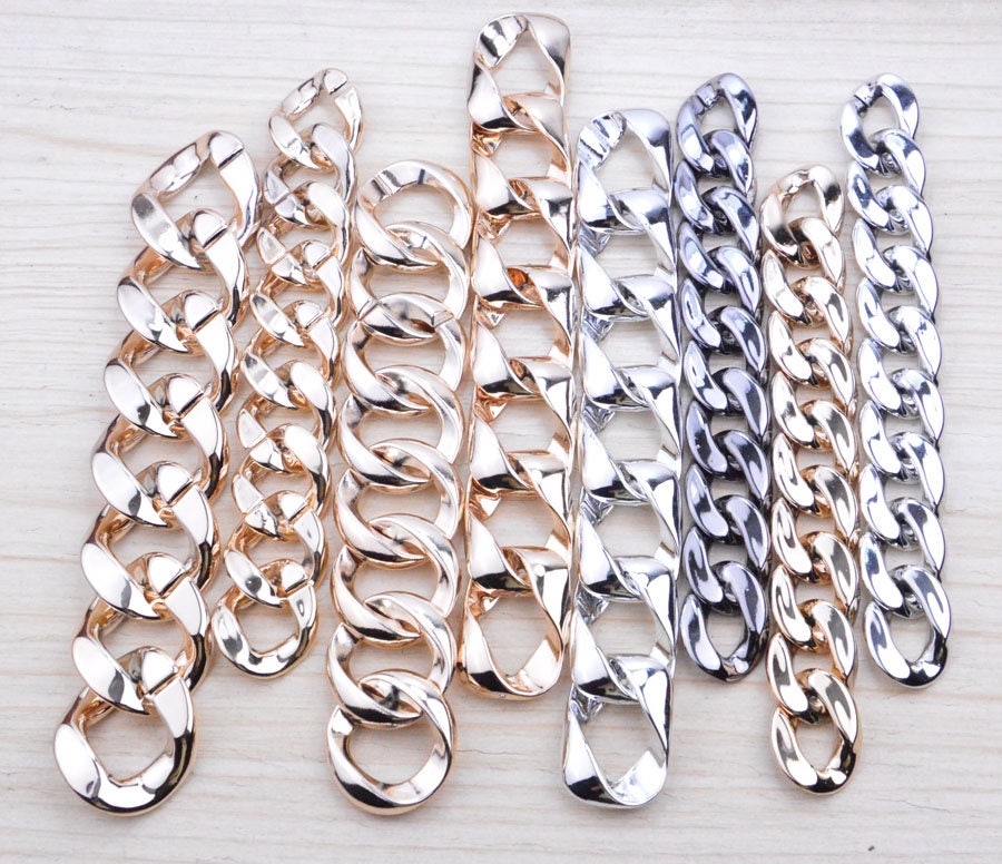 50 Pcs Assorted Chunky Plastic Chain Jewelry Link Chain - Etsy