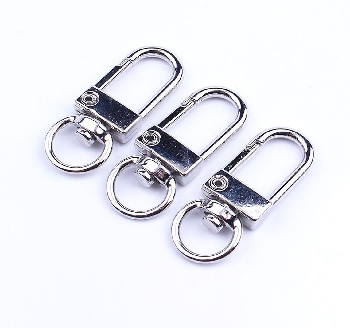 Silver/gold Metal Square Swivel Clasp Keychain Lobster Clasp - Etsy