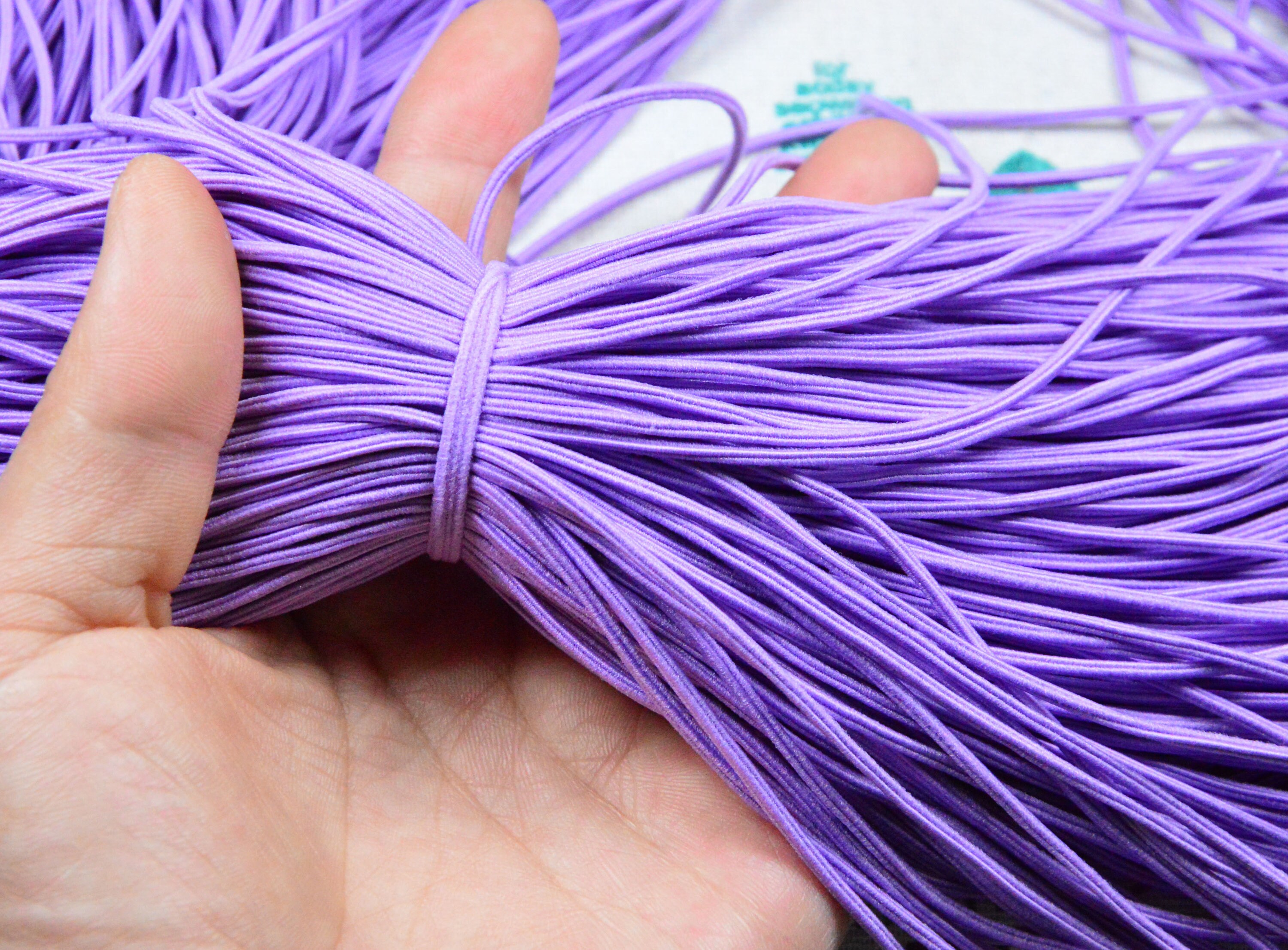 300m purple elastic cord for masks skinny square elastic cord | Etsy
