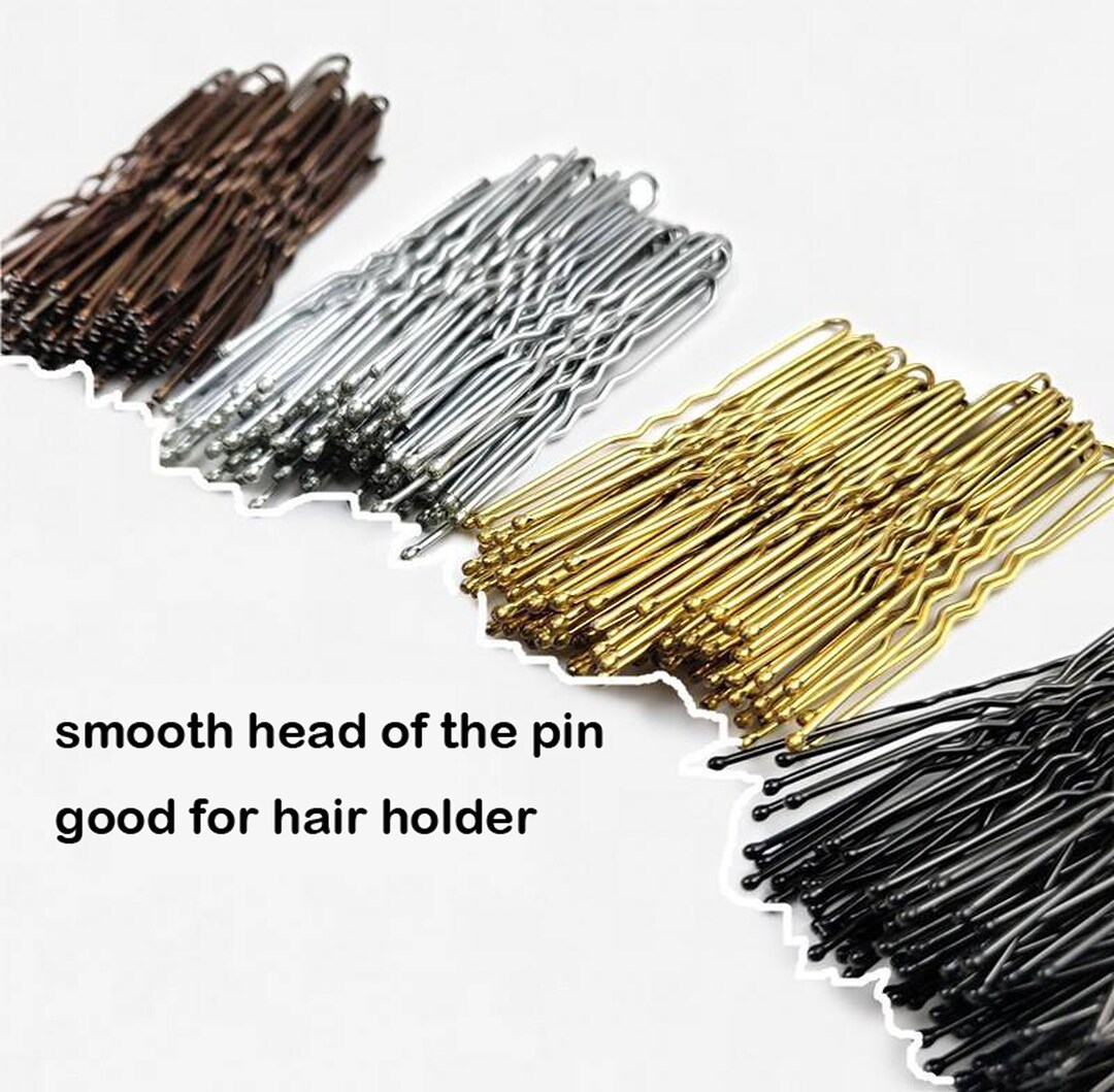 50pcs/box 60mm Metal Hair Pins, Silver/gold/black/brown U Shape Metal ...