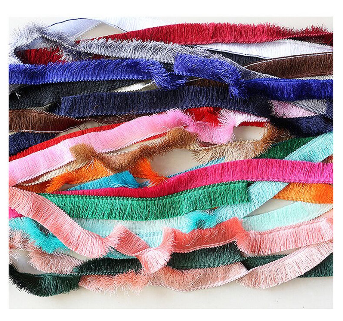 10ft 1.1'' Wide Silk Fringe Trim Thick Silky Brush - Etsy