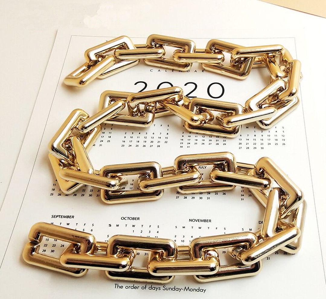 Chunky Gold Plastic Chain, Large Open Link Chain, Purse Chain Handle ...