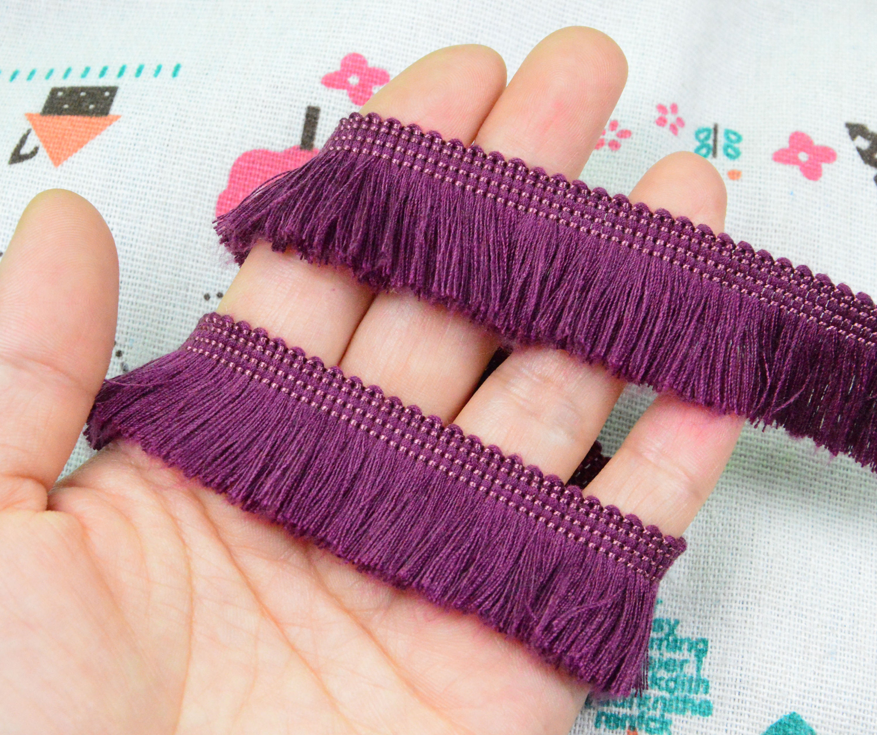 3m cotton fringe trim 1'' wide brush tassel tape | Etsy
