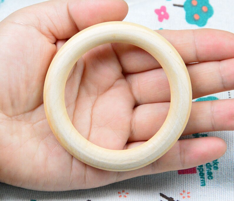 20 Pcs Unfinished Large Wooden Circles 70mm Round Wood Ring - Etsy