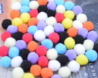 1 Inch Multi Color Small Craft Pom Poms 100 Pieces - Etsy