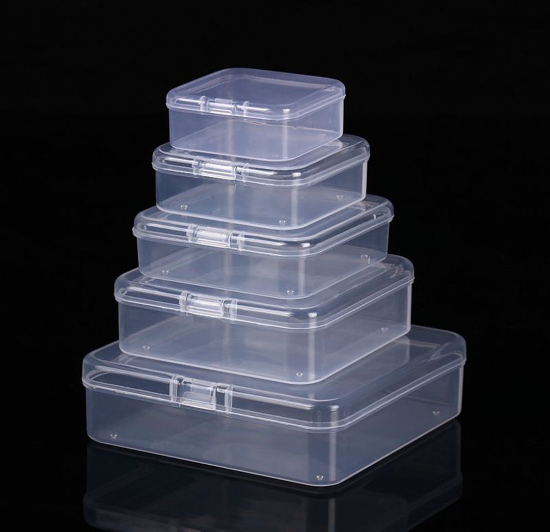 Square Plastic Box, Clear Square Box, Jewelry Beads Storage Box, Square ...