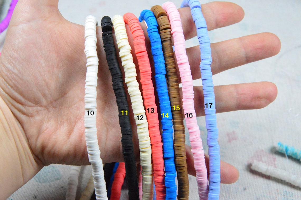 42 Colors Polymer Clay Disc Beads 6mm African Vinyl Heishi - Etsy