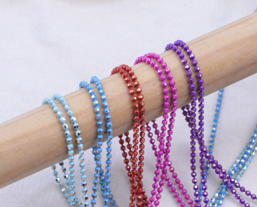 5m Assorted Color Mini Ball Chain, Metal Jewelry Ball Chain, Shiny ...