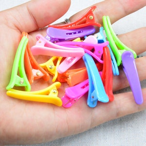 100 Pcs Assorted Color Plastic Hair Clips, Alligator Clips 35x8mm - Etsy