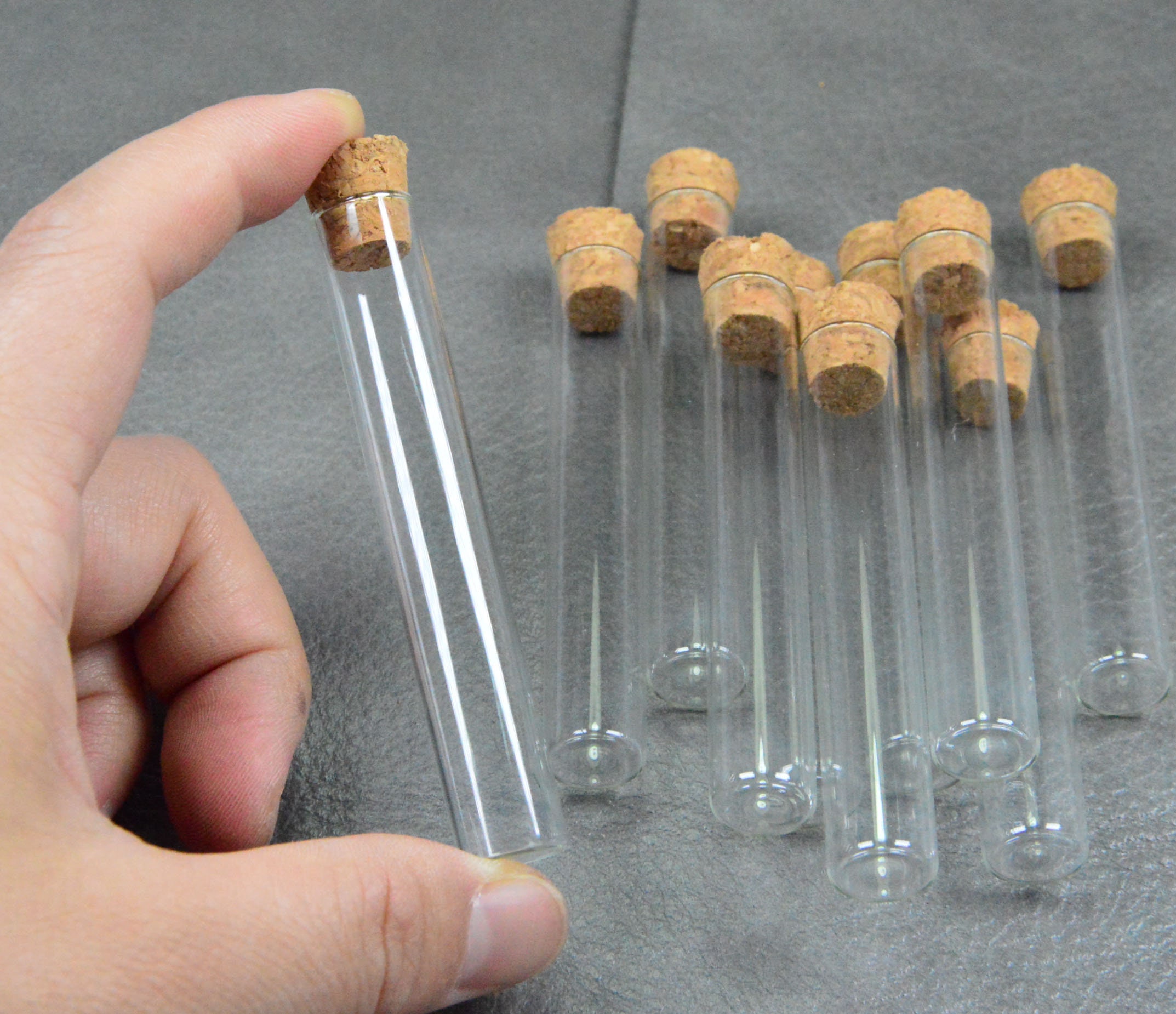 50pcs Clear Small Glass Bottles Transparent Glass Tubes With - Etsy