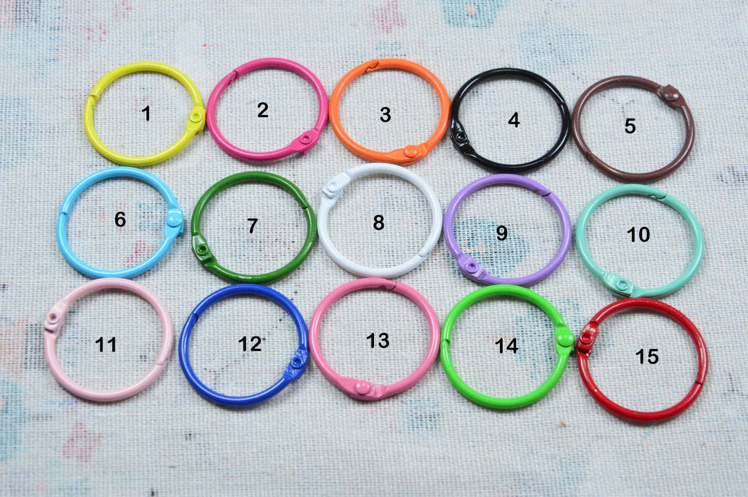 25mm/30mm Assorted Color Metal Circle Ring Clasp Connector, Open Ring ...