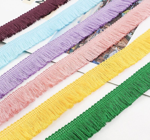 1'' Wide Silk Fringe Trim 10ft Silk Tassel Fringe - Etsy