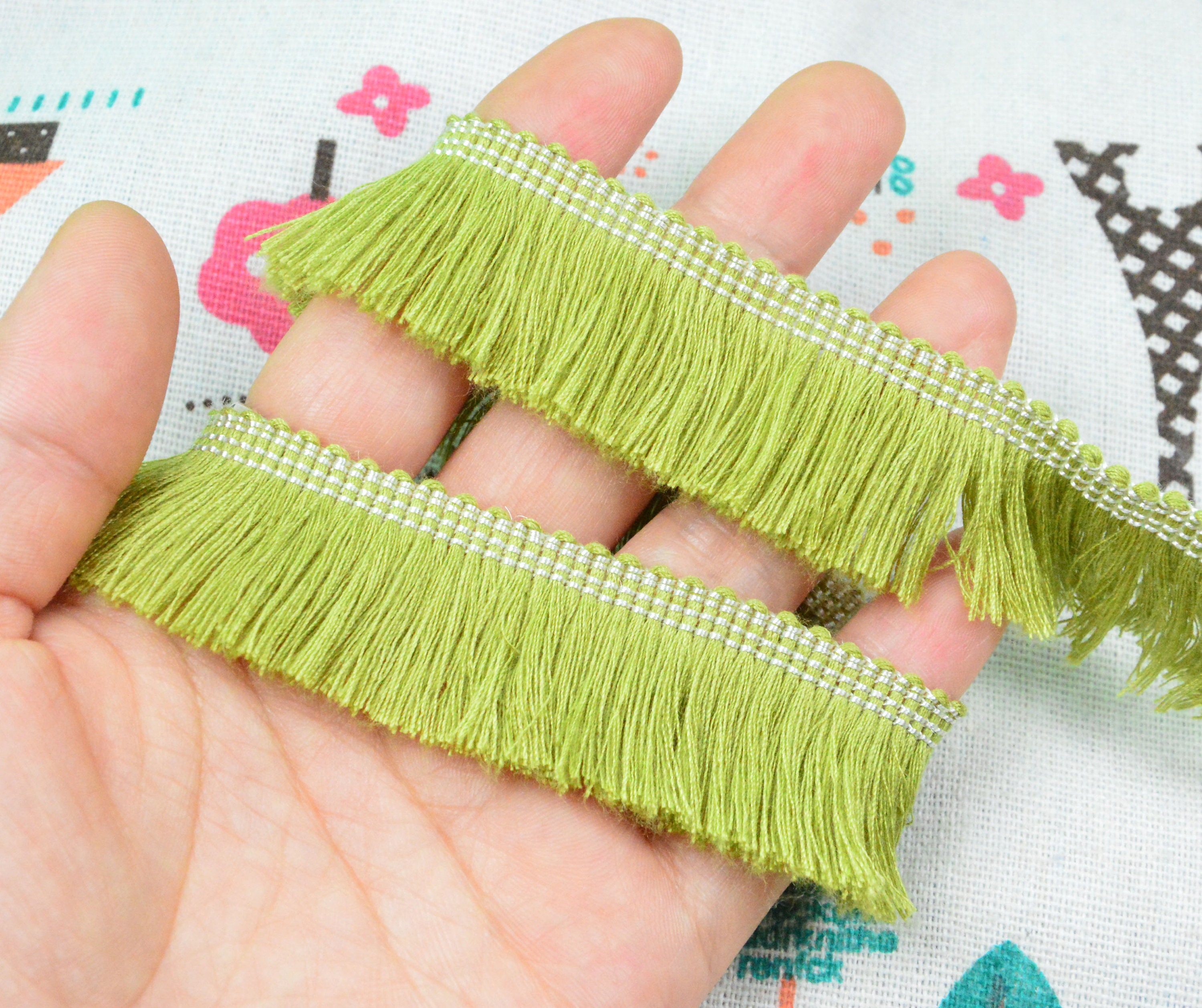3m cotton fringe trim 1'' wide brush tassel tape | Etsy