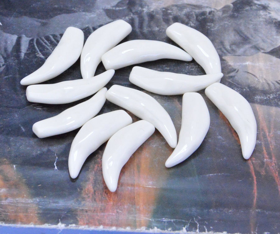 18 Teeth Ivory Resin Animal Fangs Dog Teeth Creature Fangs | Etsy