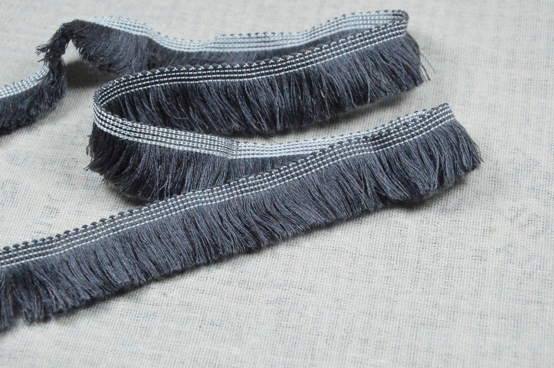 1'' Wide Cotton Fringe Trim by the Yard, Brush Cotton Fringe Ribbon ...