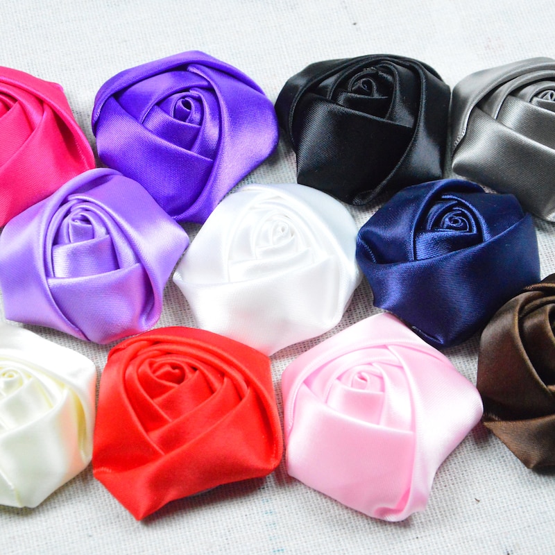 Satin Ribbon Roses - Etsy