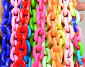 Clear Plastic Chain Transparent Acrylic Chain Glasses Chain - Etsy