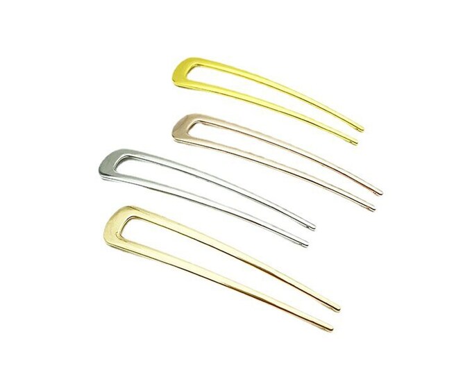 Gold U Hair Pin50 PC Gold Metal Hair Pins nickel and Lead Free 64mm ...