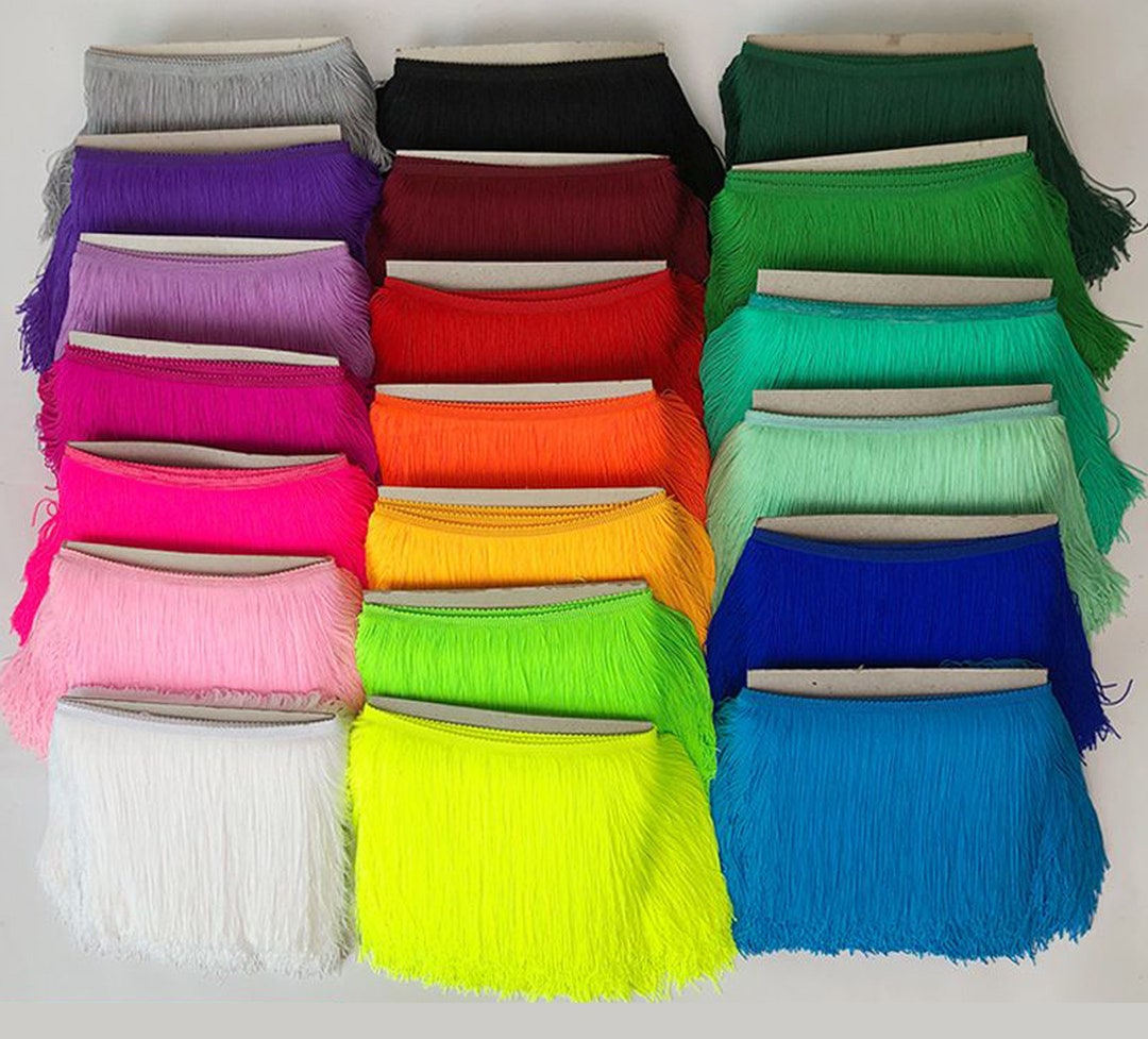 High Quality 15cm Width Tassel Fringe, Polyester Fabric Brush Fringe ...