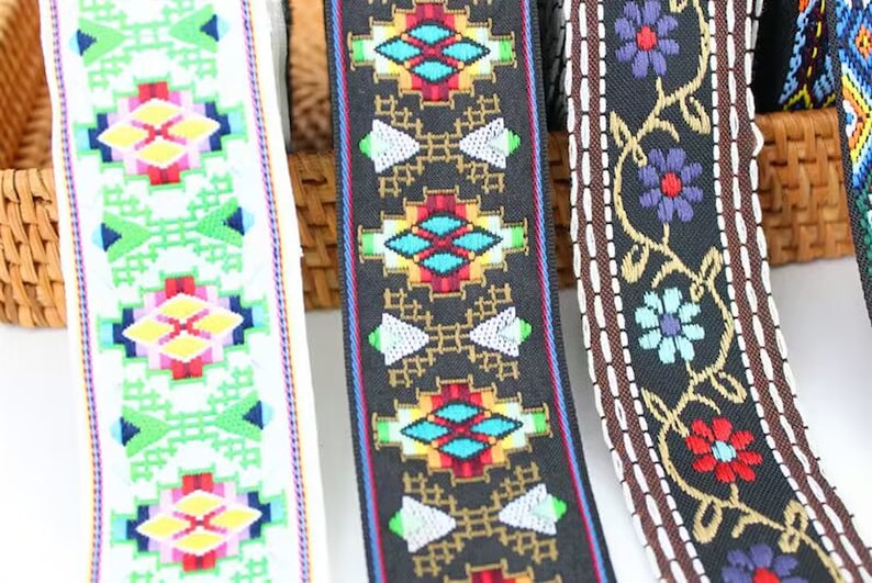 Assorted Jacquard Ribbon Geometric Woven Ribbon Sewing Trim - Etsy