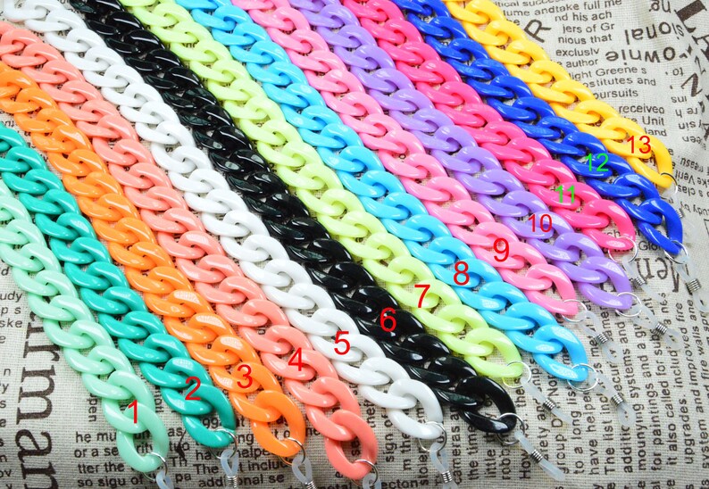 Plastic Chain Acrylic Chain With Flat Open Links Glasses - Etsy