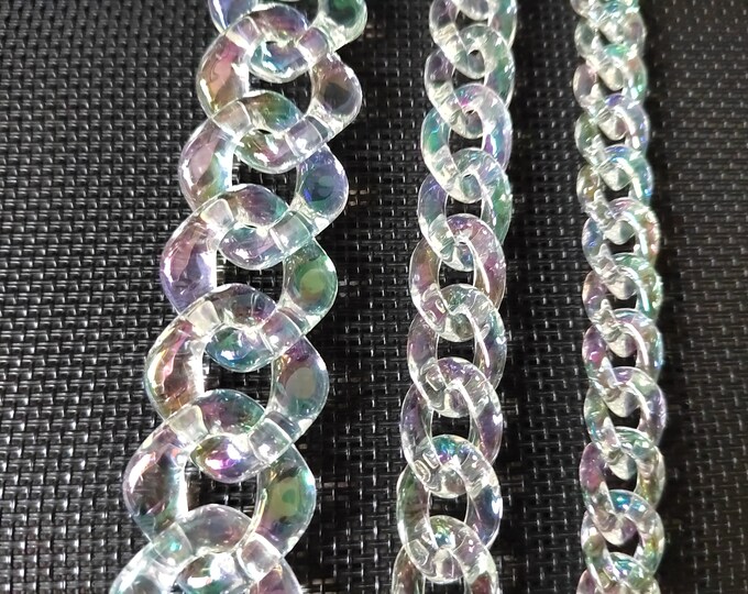 50 Jewelry Plastic Chain Links Assorted Color Chunky Twist - Etsy