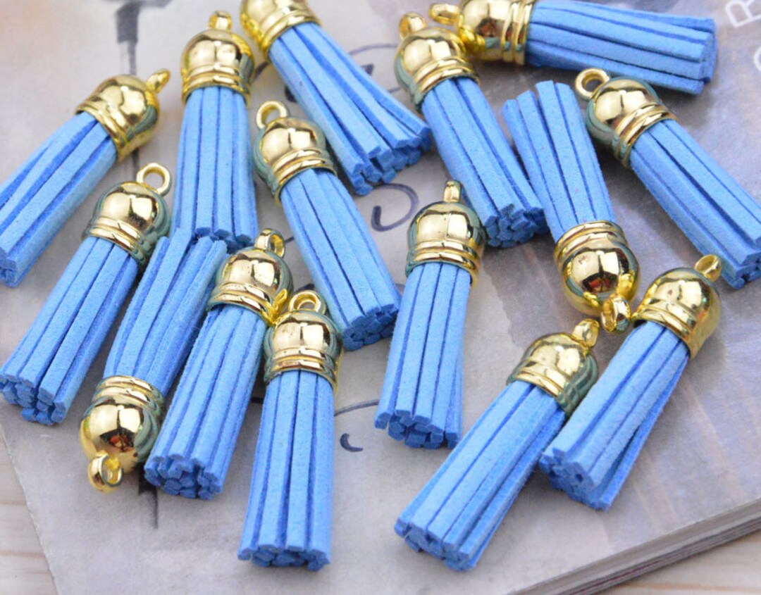 50pcs Copen Tassel Charms, 1.5'' Mini Tassels, Faux Suede Leather ...