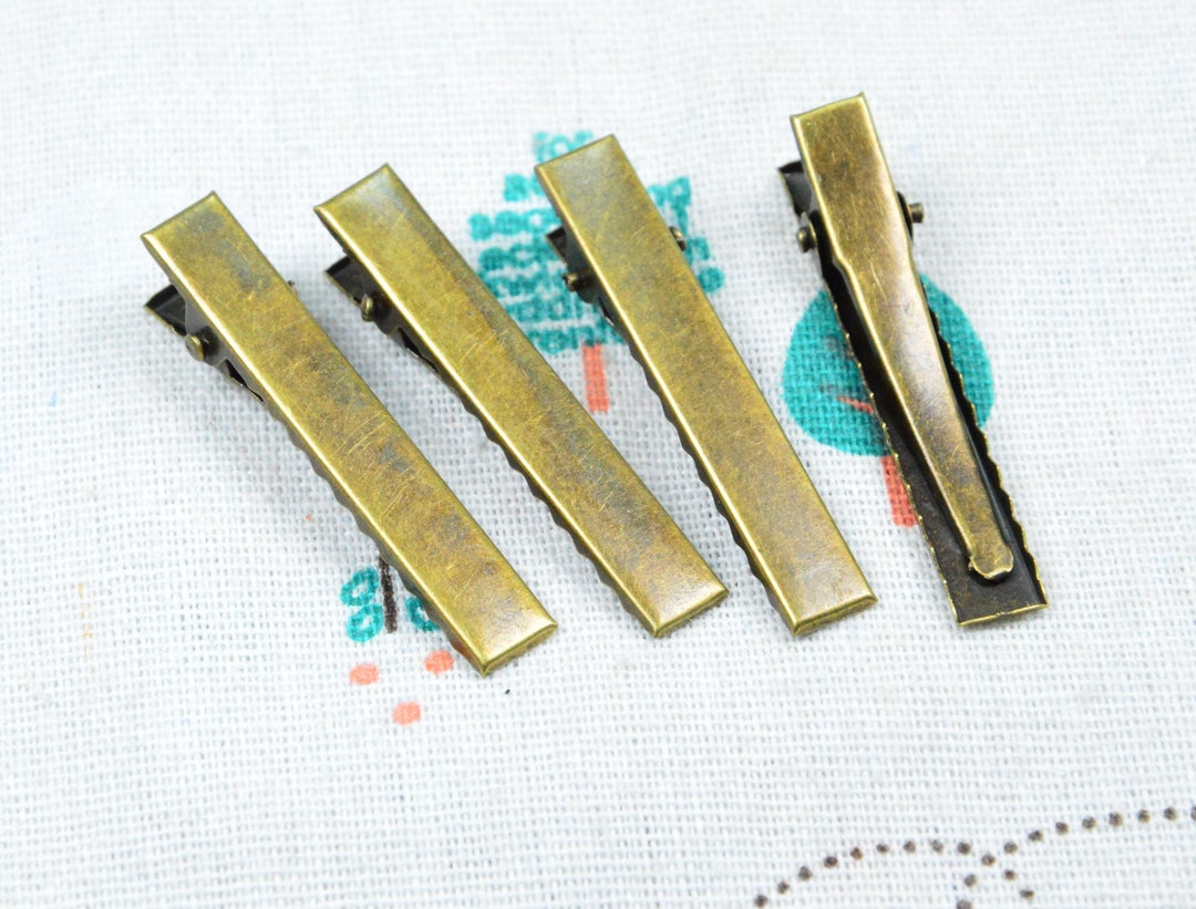 10 Pcs/50 Pcs/100 Pcs Antique Bronze Flat Metal Clips, Alligator Hair ...