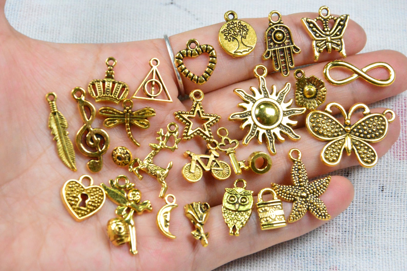 Bulk 100 Assorted Antique Gold Charms Mixed Charms Jewelry - Etsy
