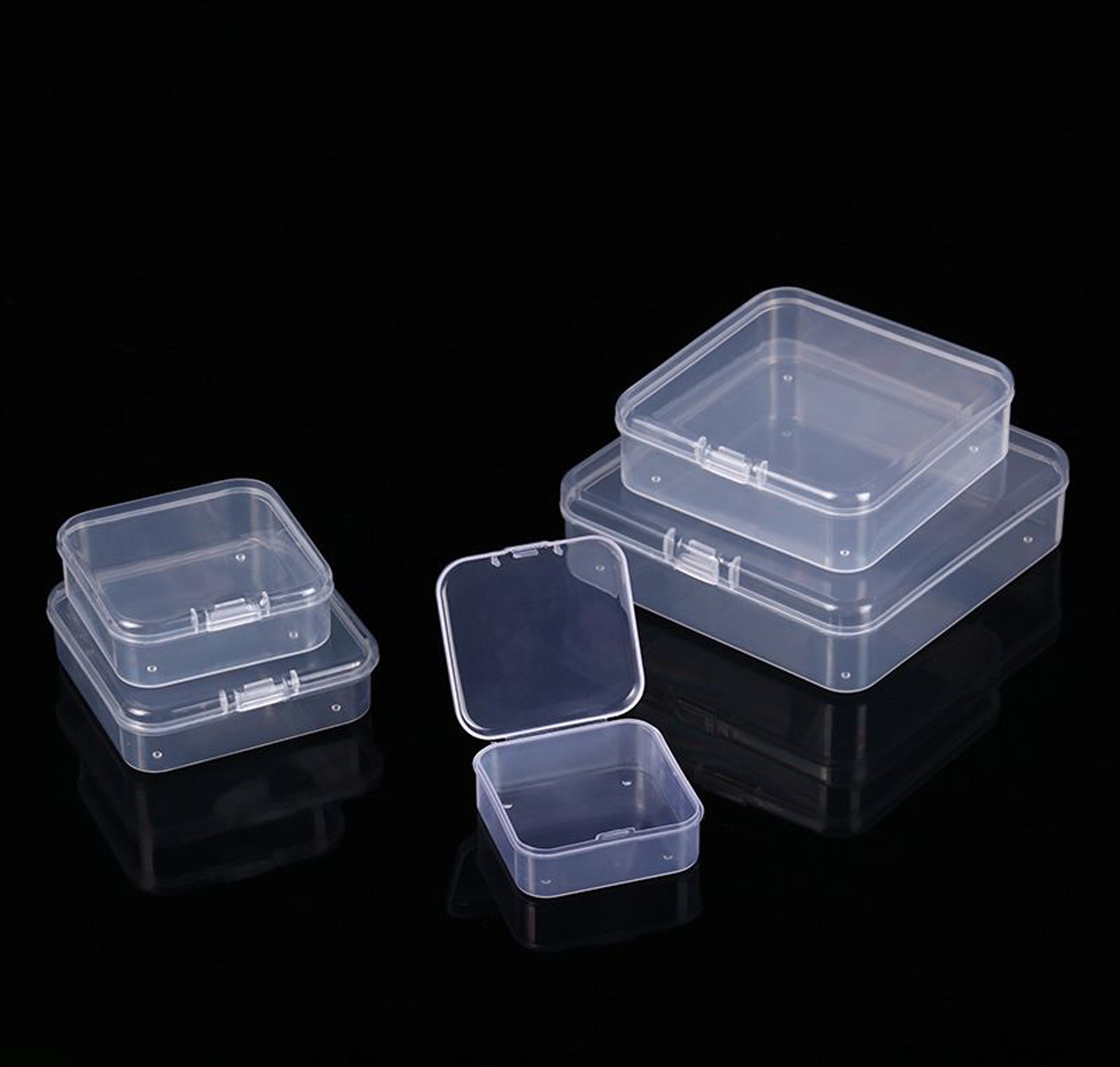 Square Plastic Box Clear Square Box Jewelry Beads Storage - Etsy Hong Kong