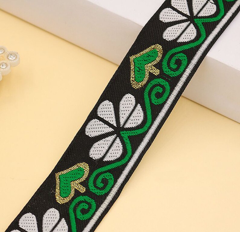 3.3cm Wide Assorted Pattern Jacquard Trim Floral Jacquard - Etsy