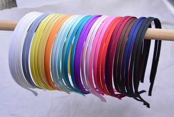 10 Pcs Satin Headbands Metal Headband Plain Headband Hair - Etsy