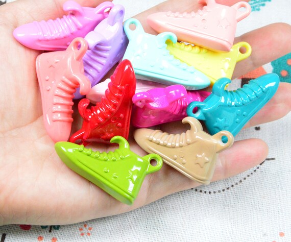 6pcs Assorted Color Plastic Shoe Charms 3D Shoes Jewelry - Etsy
