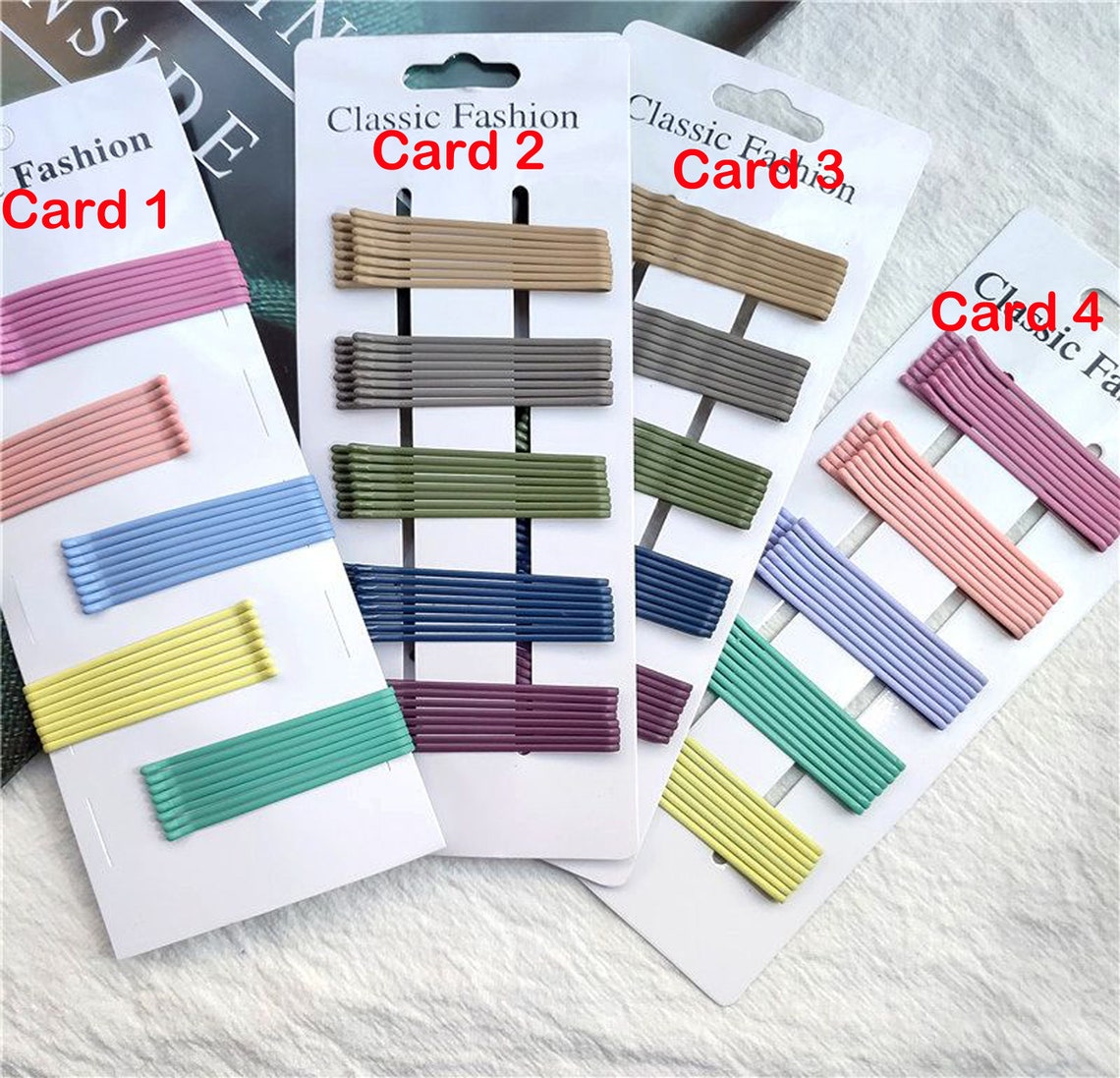 40 Pcs/card Colorful Bobby Pins, Baby Hair Pins Bobby Hair Pins Hair ...