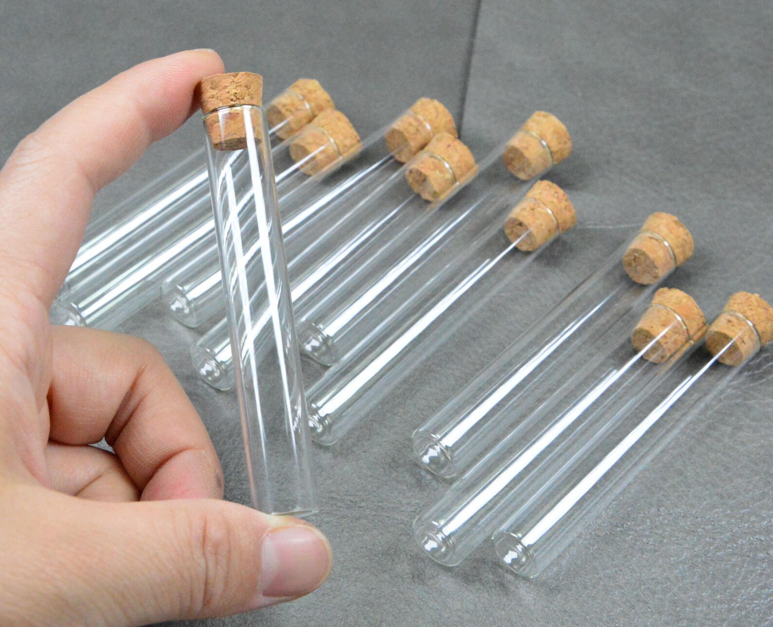 50pcs Clear Small Glass Bottles Transparent Glass Tubes With - Etsy