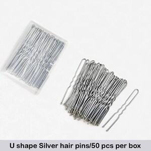 50pcs/box 60mm Metal Hair Pins, Silver/gold/black/brown U Shape Metal ...