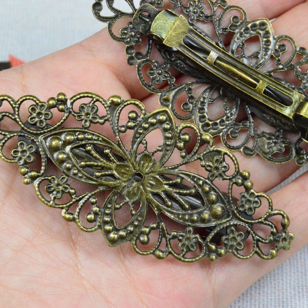 Metal Barrette - Etsy