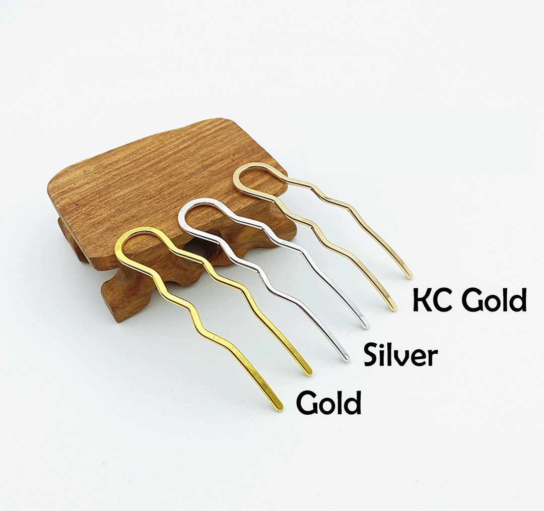 7.3cm Long Silver/gold/kc Gold Hair Pins, Copper Hair Pins, U Shape ...