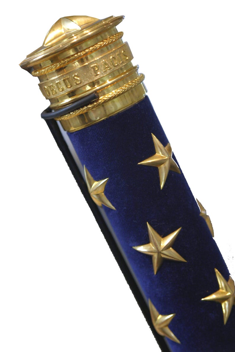 Brand New French Field Marshal Baton 24k Pure Gold Plated Complete With ...